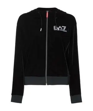 EA7 Velour Track Jacket With Logo