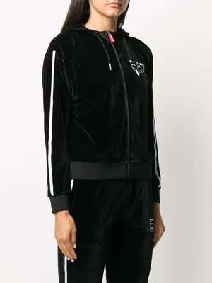 EA7 Velour Track Jacket With Logo