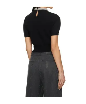 Alexander Wang Embellished Round Neck T-shirt - Black