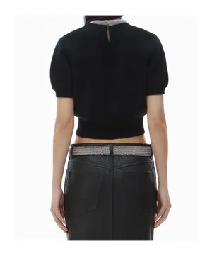 Alexander Wang Embellished Round Neck T-shirt - Black