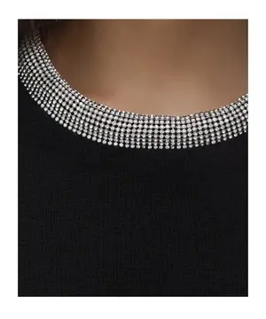 Alexander Wang Embellished Round Neck T-shirt - Black