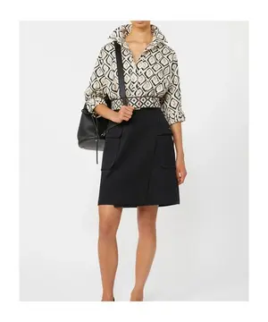Max Mara Ecru Oversized Printed Poplin Shirt - Nude