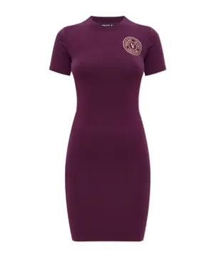 Versace Logo Printed Mini Dress