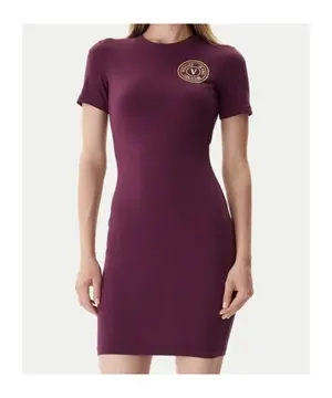 Versace Logo Printed Mini Dress