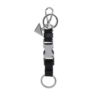 Prada Triangle Logo Keychain