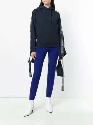 Vetements Navy Blue Logo Hoodie