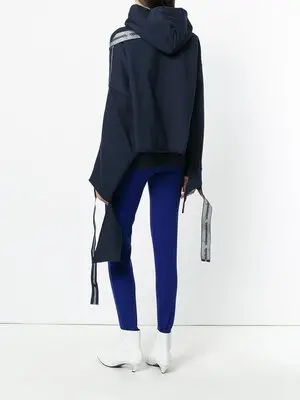 Vetements Navy Blue Logo Hoodie