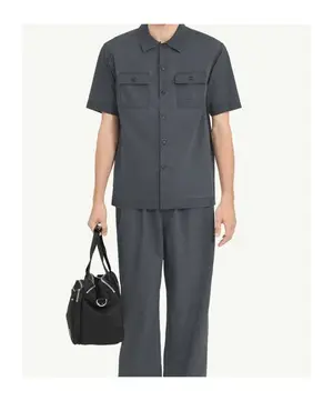 MAISON MARGIELA Logo Embroidered Short Sleeved Shirt