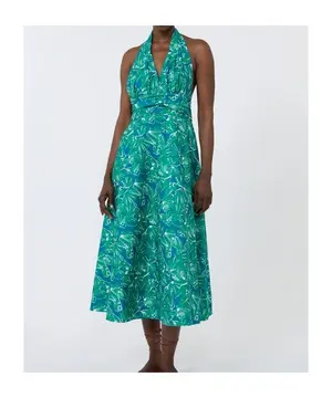 Max Mara Halterneck Printed Maxi Dress