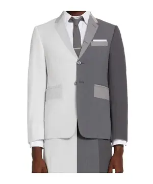 Thom Browne Color-block Sport Coat - Grey