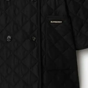 Burberry Quilted Double-breasted Coat - Black
