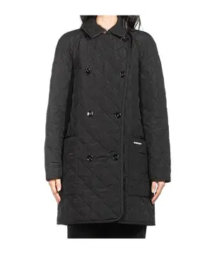 Burberry Quilted Double-breasted Coat - Black