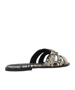 Pinko Love Birds Embossed Open Toe Sandals