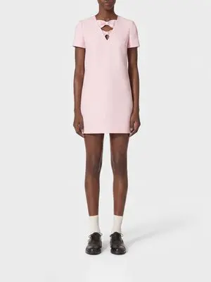 Valentino Garavani Short-sleeved Dress With Bow Detail - Pink