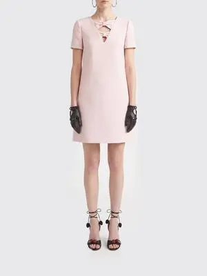 Valentino Garavani Short-sleeved Dress With Bow Detail - Pink