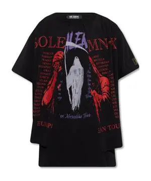 Raf Simons Graphic-print Layered T-shirt - Black