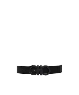 FERRAGAMO Jacquard Belt - Black