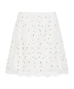 Giambattista Valli Embellished Mini Skirt - Ivory