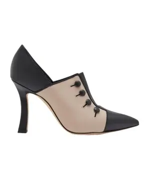 Manolo Blahnik Button Detail Pointed High Heeled Pumps