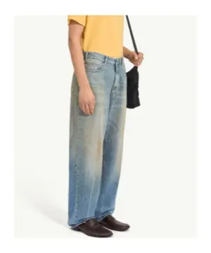 MAISON MARGIELA Logo Patch Straight-leg Jeans - Blue