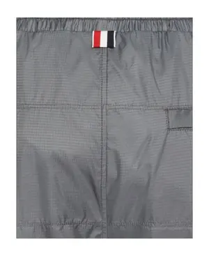 Thom Browne Ripstop Drawstring Track Shorts - Silver-gray