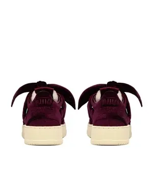 AUTRY Velvet Bow Detail Sneakers - Wine Red