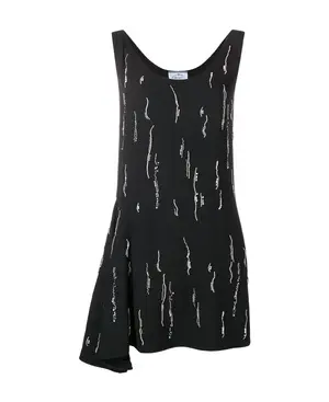 Prada Embellished Asymmetric Dress