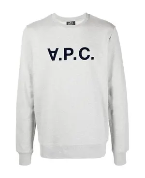 A.p.c. Logo Print Crewneck Sweatshirt - White