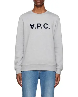 A.p.c. Logo Print Crewneck Sweatshirt - White