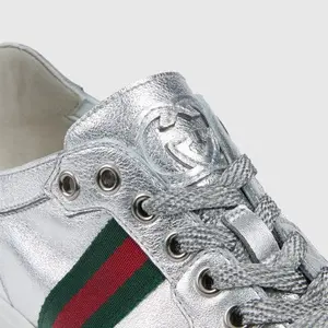 Gucci Low-top Trainers With Web Detail - Silver