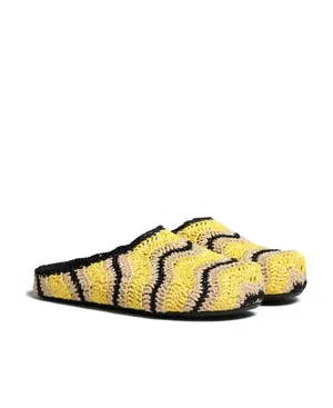 Marni X No Vacancy Inn Muller Crocheted Sabots - Black