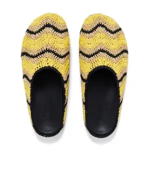 Marni X No Vacancy Inn Muller Crocheted Sabots - Black