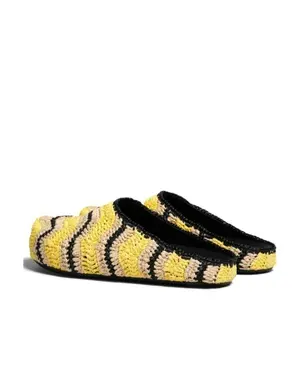 Marni X No Vacancy Inn Muller Crocheted Sabots - Black