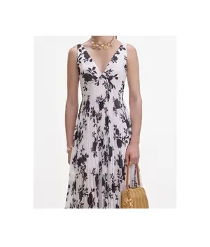 SELF-PORTRAIT Sleeveless Floral-print Chiffon Maxi Dress