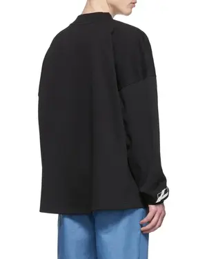 We11Done V-neck Long Sleeve T-shirt - Black