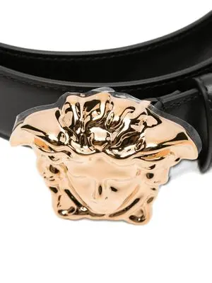 Versace Medusa Head Buckle Belt - Black