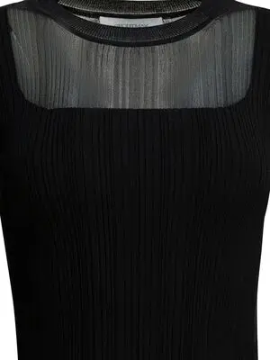 Sportmax Ribbed Trompe L'oeil Jumper - Black