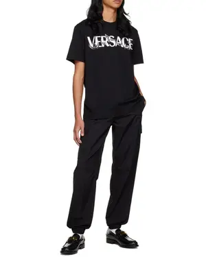 Versace Barocco Silhouette-print Cotton T-shirt