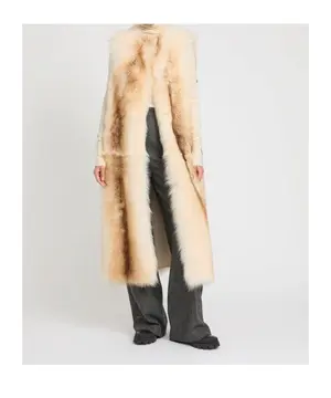 YVES SALOMON Lamb Shearling Gilet - Light Brown
