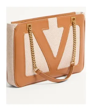 Valentino Garavani Viva Superstar Canvas Shoulder Bag - Brown