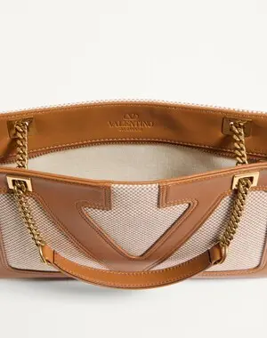 Valentino Garavani Viva Superstar Canvas Shoulder Bag - Brown