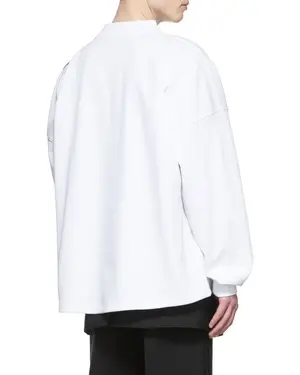 We11Done V-neck Long Sleeve T-shirt - White