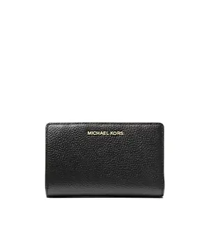Michael Kors Logo Lettering Medium Wallet - Black