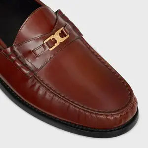 Celine Luco Triomphe Loafers In Polished Bull