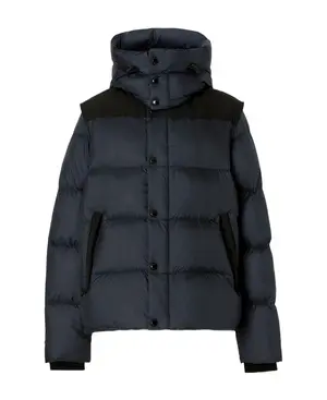 Burberry Detachable Sleeve Padded Puffer Jacket - Navy
