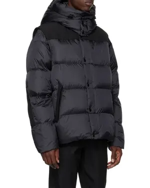 Burberry Detachable Sleeve Padded Puffer Jacket - Navy