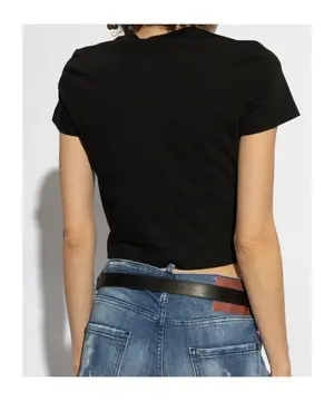 Dsquared2 Icon Printed Cropped T-shirt - Black