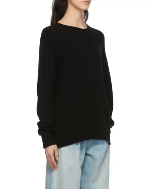 Palm Angels Logo Intarsia Knitted Jumper - Black