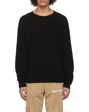 Palm Angels Logo Intarsia Knitted Jumper - Black