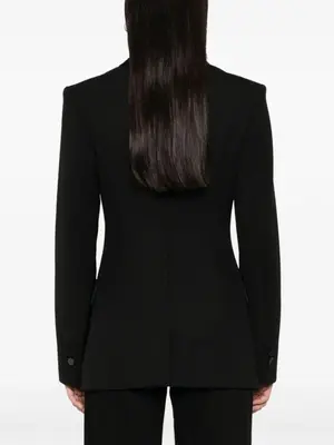 Stella McCartney Single-breasted Blazer With Curved Hem - Black